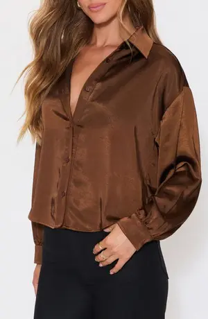 VICI Satin Button-up Shirt