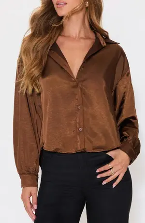 VICI Satin Button-up Shirt