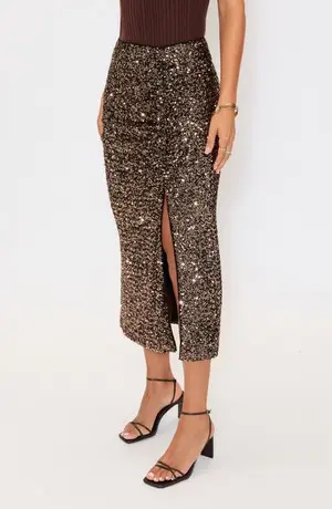 VICI Sequin Midi Skirt