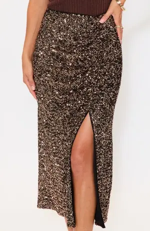 VICI Sequin Midi Skirt