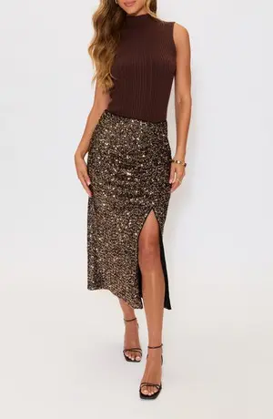 VICI Sequin Midi Skirt
