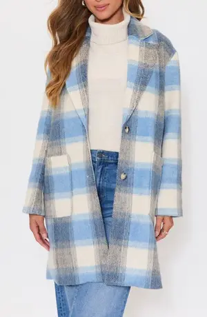 VICI Geneva Brushed Plaid Coat