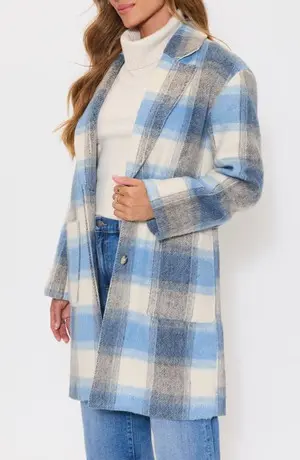 VICI Geneva Brushed Plaid Coat