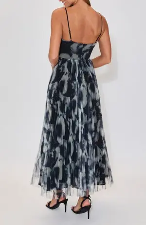 VICI Dark Romance Pleated Maxi Dress