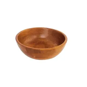 FRIELING Rubberwood Conical Bowl - Brown