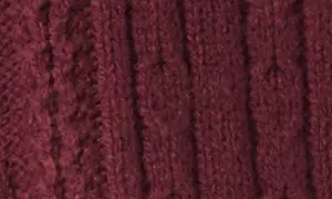 DO BY DEE OCLEPPO Cassia Fringe Cable Sweater - Maroon Banner