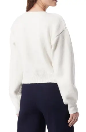 DO BY DEE OCLEPPO Sequin Embellished Crewneck Sweater - Gardenia