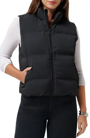 Travis Mathew Moontide Quilted Vest - Black
