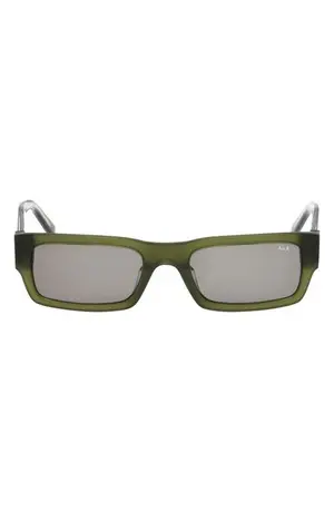 Abercrombie 54mm Rectangular Sunglasses - Shiny Dark Green/green