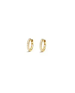 ZARUX Diamond Huggie Earrings