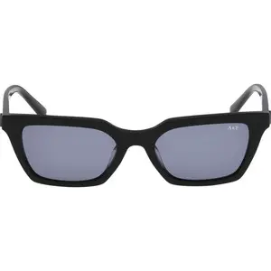 Abercrombie 52mm Cat Eye Sunglasses - Shiny Black/smoke