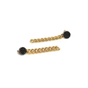 ZARUX Cuban Drop Earrings - Yellow Gold