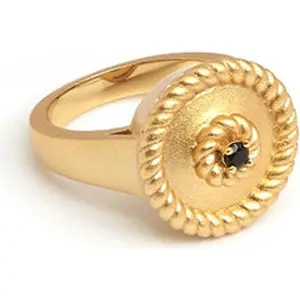 ZARUX Evil Eye Statement Ring - Yellow Gold