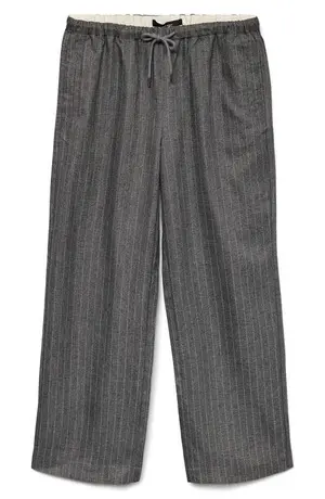 Vero Moda Pinstripe Wide Leg Drawstring Pants