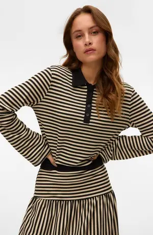 Vero Moda Isabella Stripe Long Sleeve Top