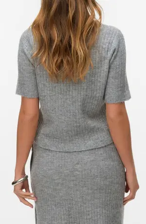 Vero Moda Ribbed Short Sleeve Sweater
