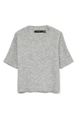 Vero Moda Ribbed Short Sleeve Sweater