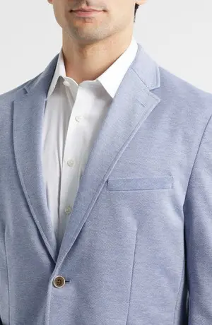 DANIEL HECHTER Heathered Stretch Twill Sport Coat - Blue
