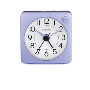 BULOVA CLOCKS Violet Travel Alarm Quartz Clock - Purple