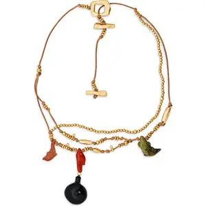 Zimmermann Solara Necklace - Antique Gold/multi