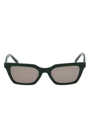 Abercrombie 52mm Cat Eye Sunglasses - Shiny Dark Green/green