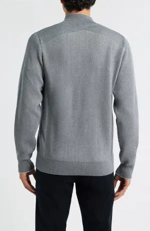 EMANUEL BERG Merino Wool Zip Cardigan