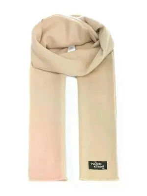 Maison Kitsuné Wool Frayed Scarf - Neutrals