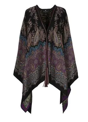 Etro Paisley Poncho - Multicolour
