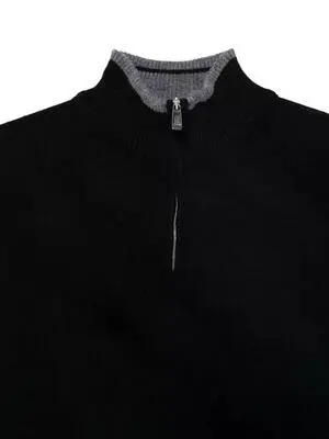 Fedeli Half-zip Sweatshirt - Black