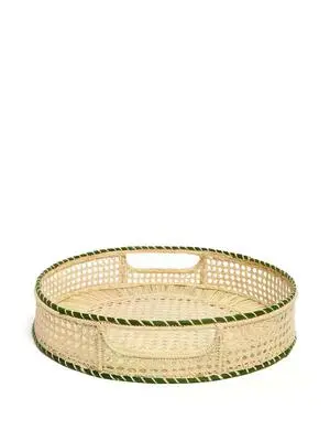 La DoubleJ Raffia Tray - Neutrals