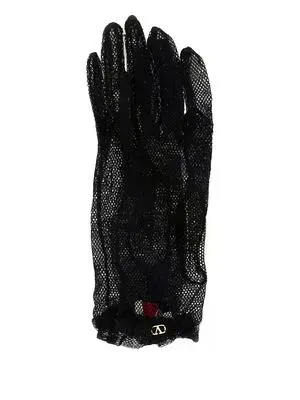Valentino Garavani Mesh Gloves - Black