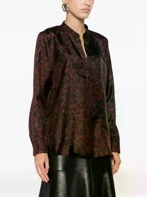 CALIBAN Animal-print Blouse