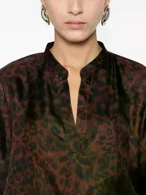 CALIBAN Animal-print Blouse