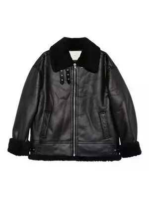 DUNST Shearling-collar Zip Jacket