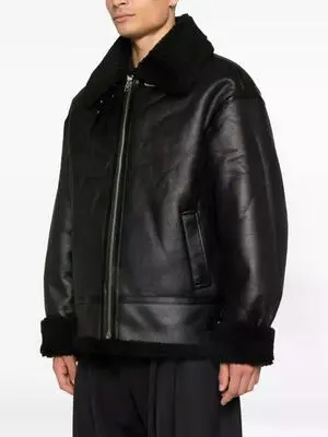 DUNST Shearling-collar Zip Jacket