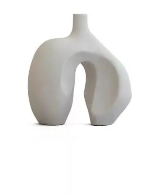101 COPENHAGEN Small Ni Abstract-shape Vase - White