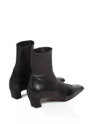 Khaite Patent Leather Ankle Boots