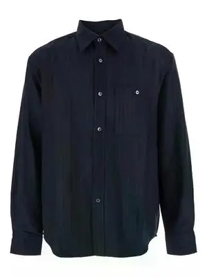 TONYWACK Pinstripe-pattern Long-sleeve Shirt - Blue