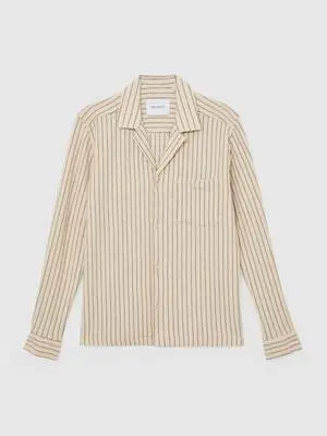 LES DEUX Textured Stripe Overshirt