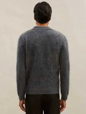REISS Stoneford Atelier Brushed-cashmere Polo Jumper