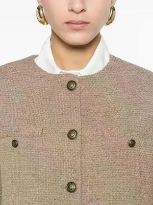 CIRCOLO 1901 Round-neck Tweed Jacket