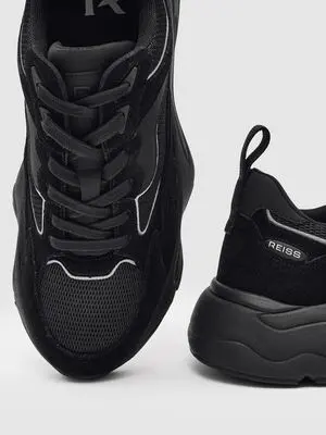 REISS Io Chunky-sole Panelled Runner Trainers