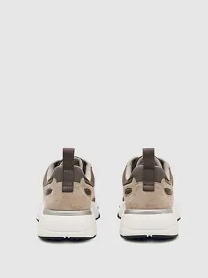 REISS Io Chunky-sole Panelled Runner Trainers - Taupe Brown