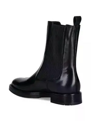 Karl Lagerfeld Ribbed Panel Flat Boots