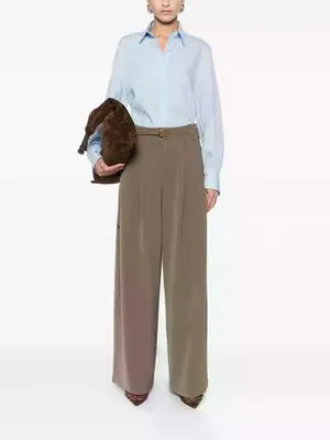 ISABELLE BLANCHE Belted Pleated Trousers