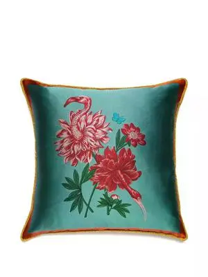 La DoubleJ X Beto Val Fantastic Creatures Floral Cushion - Blue