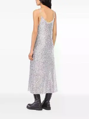 Rabanne Sequin-embellished Slip Midi Dress
