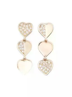 SYDNEY EVAN 14k Gold Heart Earrings - Yellow