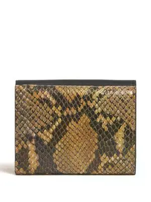 Marni Leather Python-print Wallet - Brown