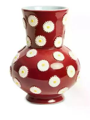 La DoubleJ Daisy-motif Vase - Red